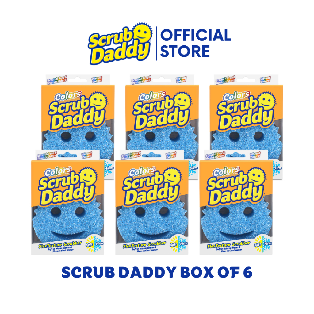 Scrub Daddy Colors FlexTexture Scrubber Box of 6 Blue | Shopee Philippines