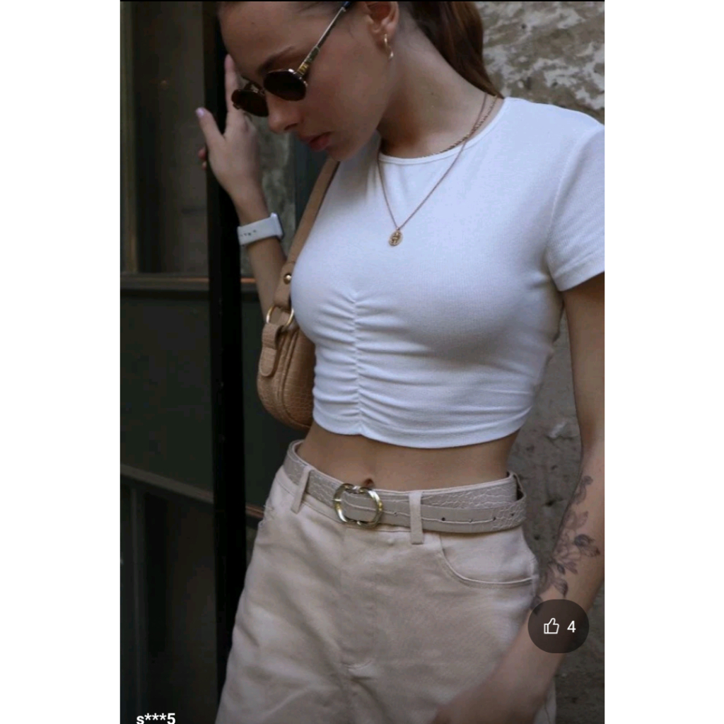 ALLTRENDS ANGEL Crop Tee (Small-Medium fitted) | Shopee Philippines