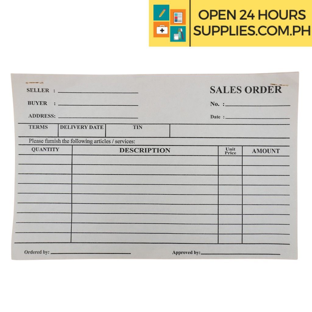FORMS Sales Order Form Slip , Delivery Receipt, Purchase, Statement ...