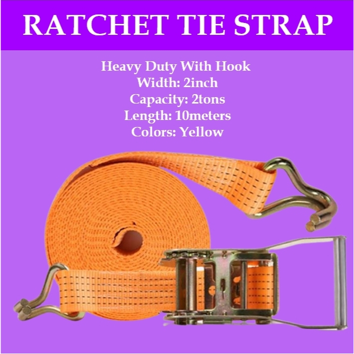 Cargo Rope Cargo Strap 1'' 8feet 2.5m Metal Buckle Ratchet TieDown ...