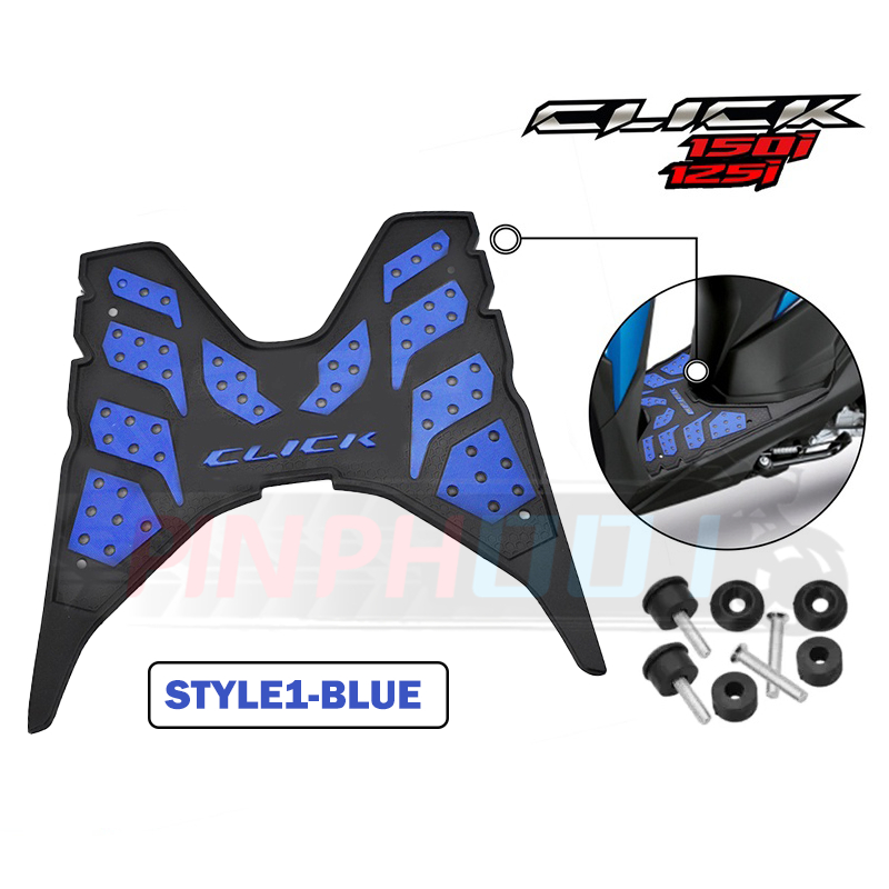 HONDA CLICK 125i /150i Footboard Rubber Matting With Bolts For CLICK V1 ...