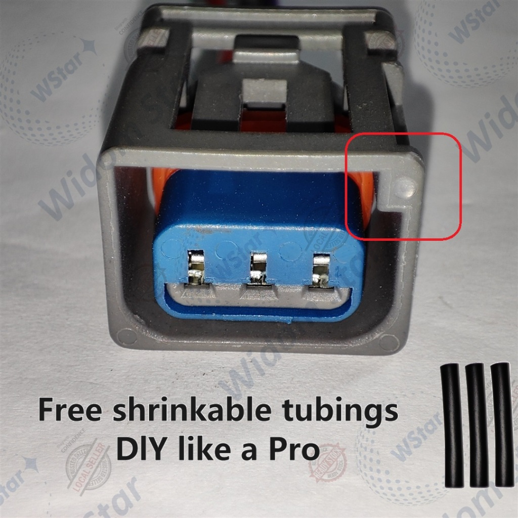 3 pins waterproof female gray socket connector for ford 1W7T-14A464-MA ...