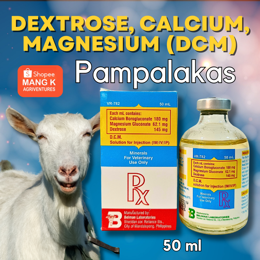 50ML DCM Injectable BELMAN (Dextrose, Calcium, Magnesium) for ANIMALS ...