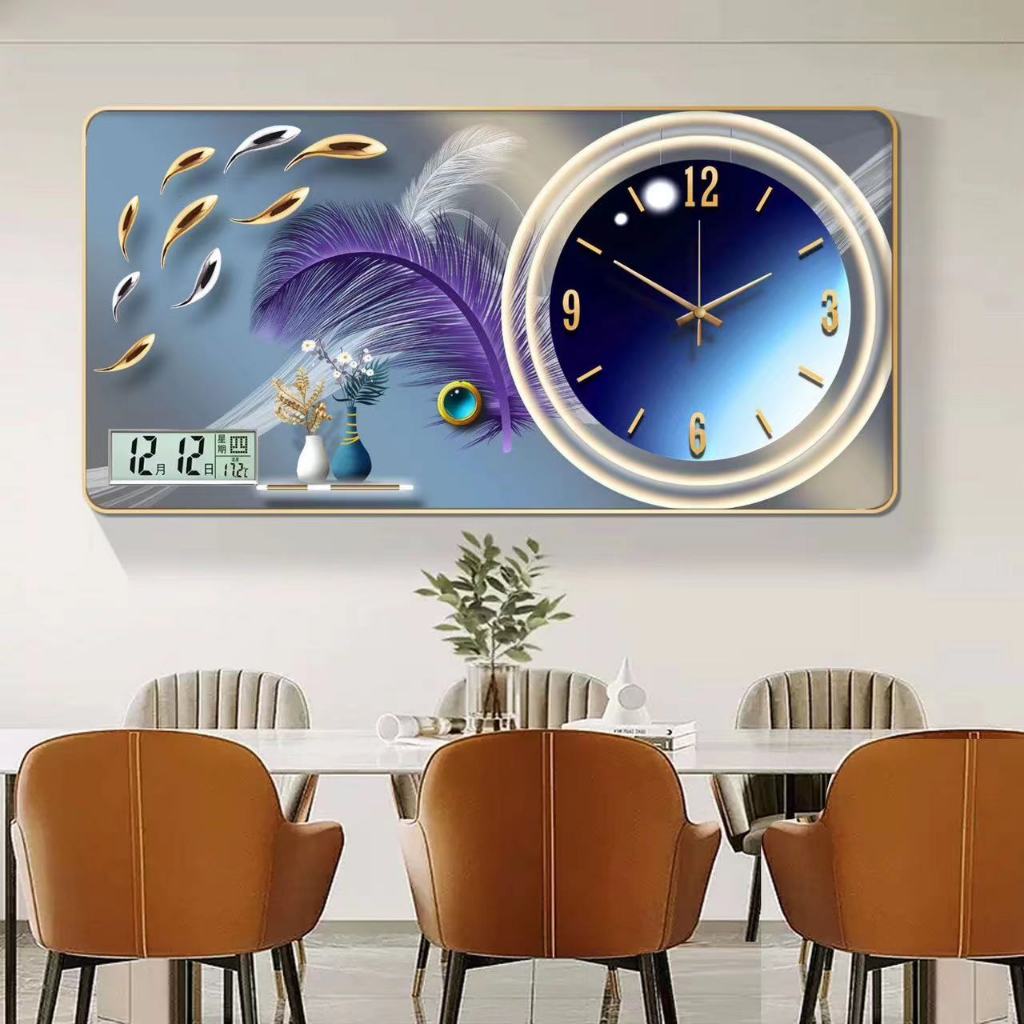 Clock mural 3D wall clock, living room bedroom corridor decoration ...