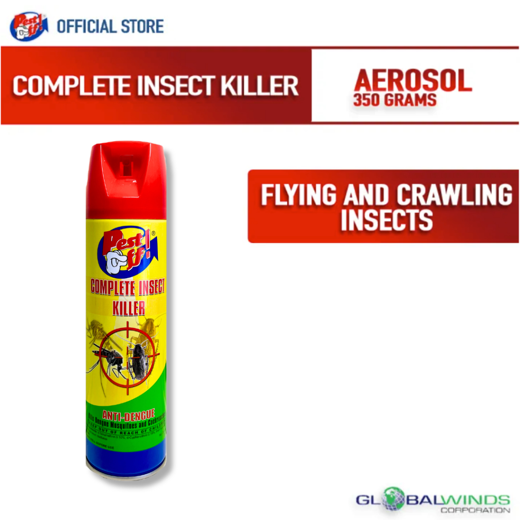 PEST OFF! COMPLETE INSECT KILLER AEROSOL SPRAY 350G | Shopee Philippines