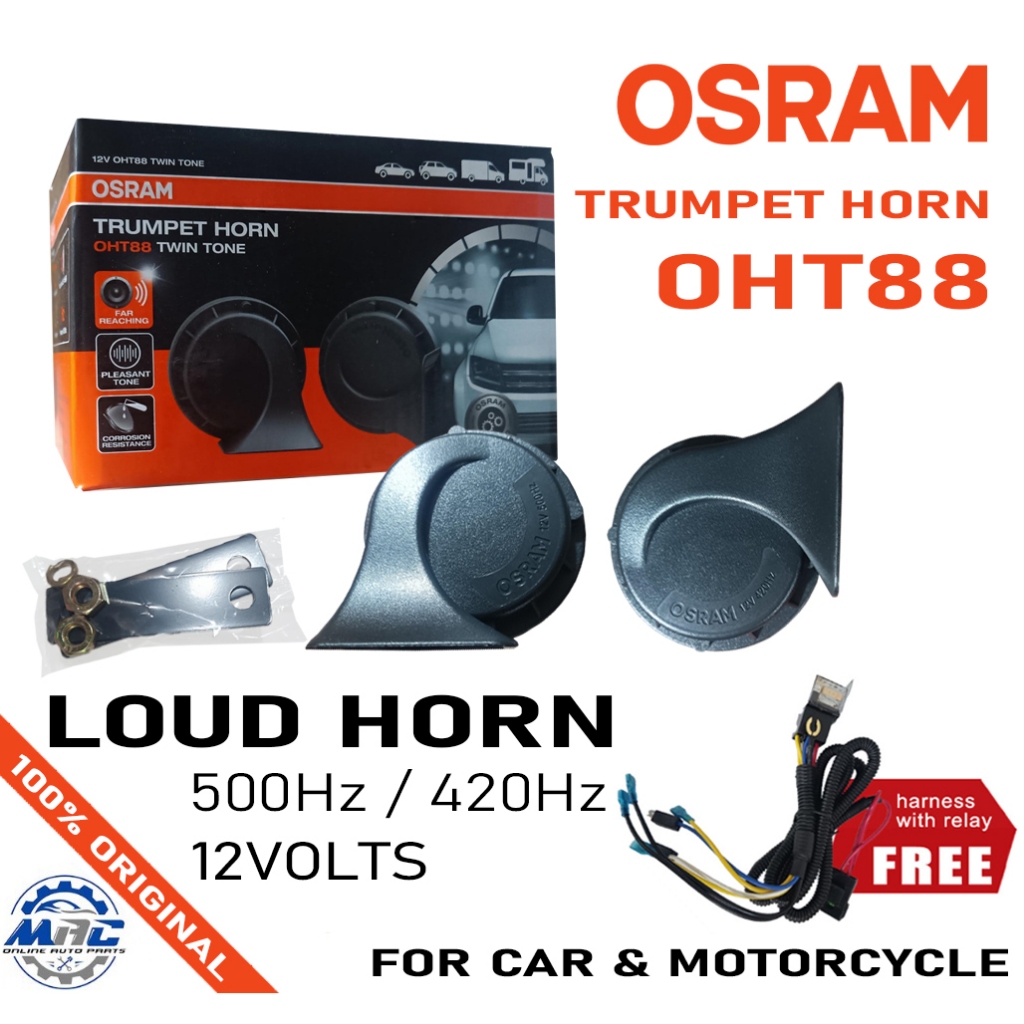 OSRAM HORN OHT88 500hz / 420hz Loud horn12v for motorcycle and car ...
