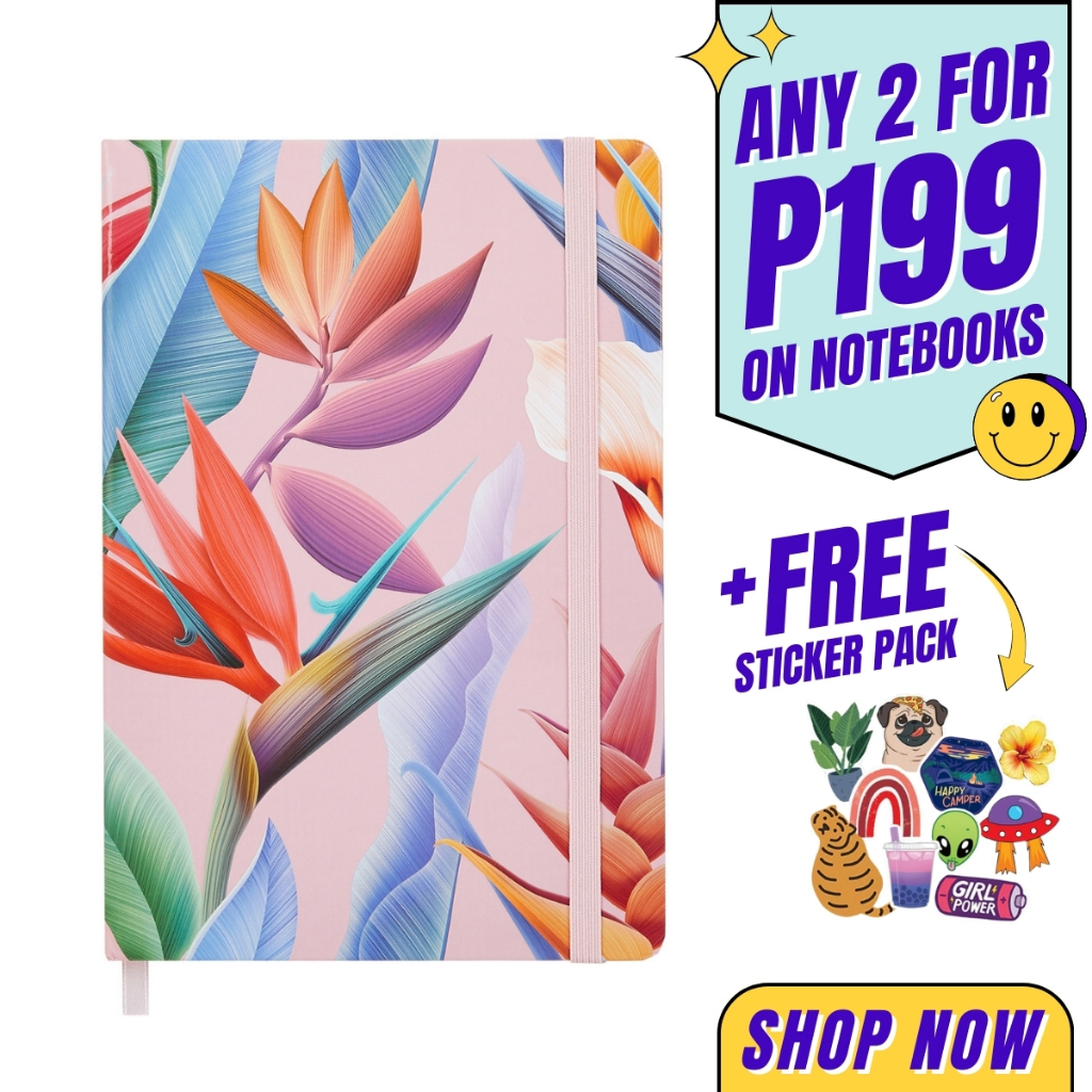 Flora A5 Hardbound Notebook with 80gsm Lined Beige Sheets and 192 Pages ...