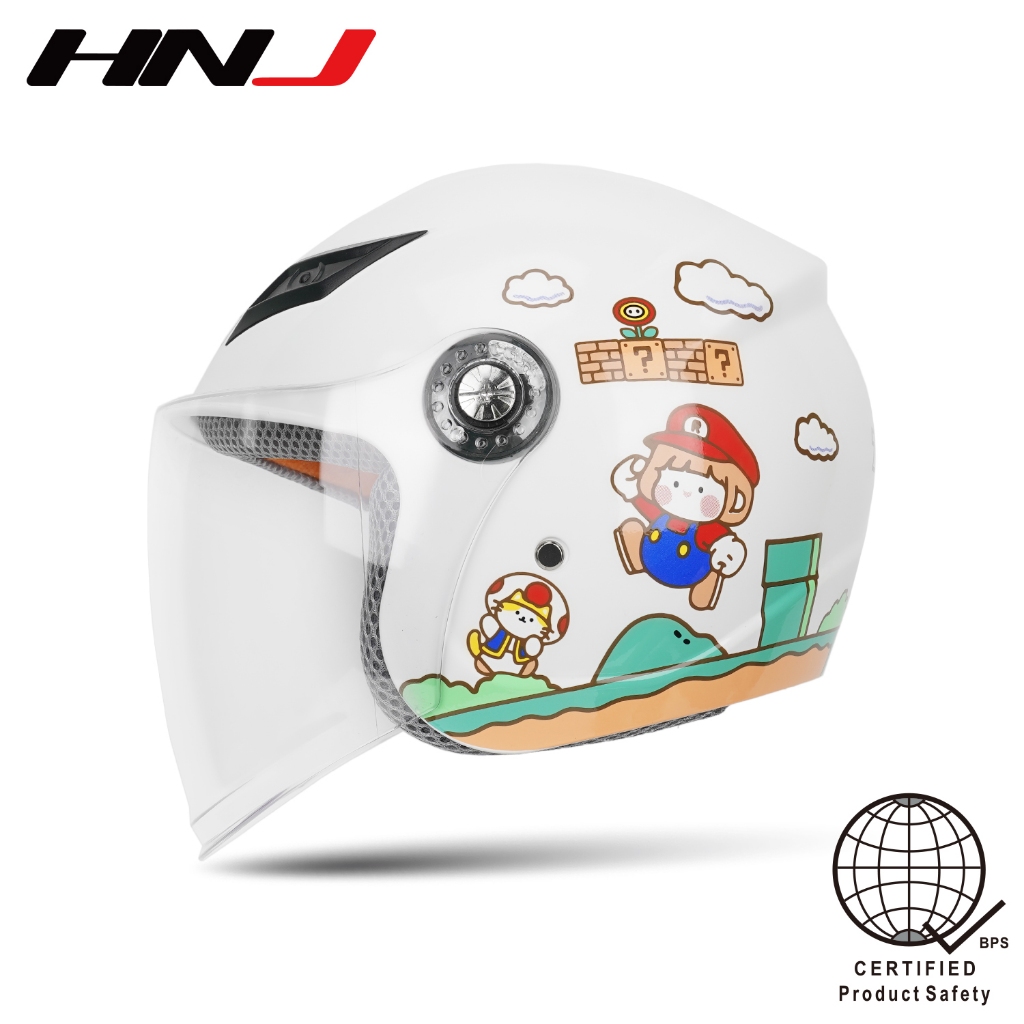 HNJ TITAN A4-001-K half face helmet for kids motorcycle helmet boys and ...