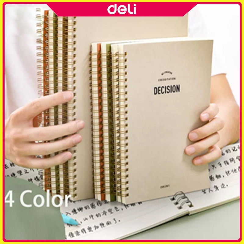 Deli A5/B5 Spring Spiral Aesthetic Notebooks Student Binder Notebook ...