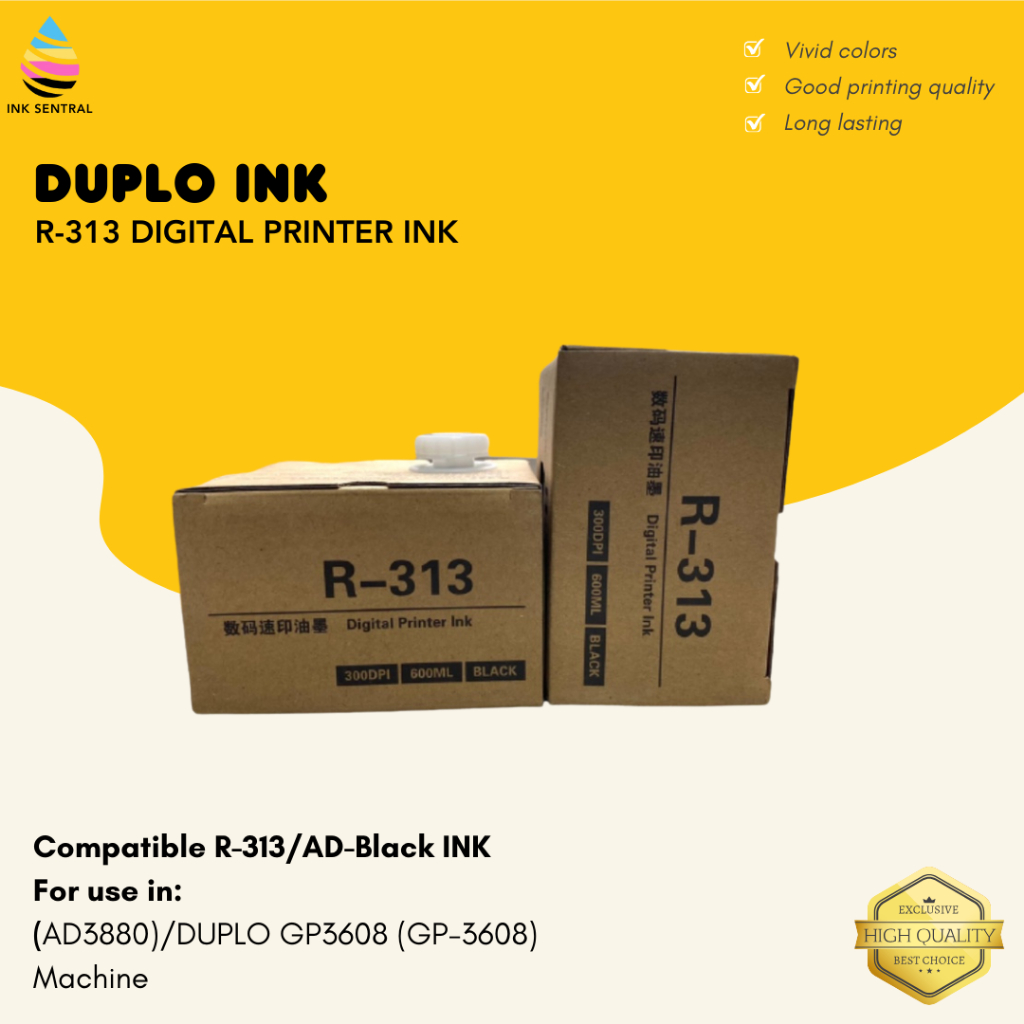 INKSENTRAL 2 PCS R-313/AD-BLACK INK R313 ink compatible with AKINTO ...
