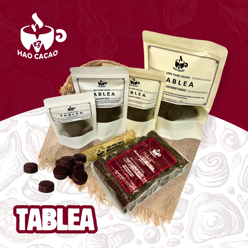 HAO CACAO Vegan 100% Pure and Unsweetened Tablea (DAVAO CACAO) | Shopee ...