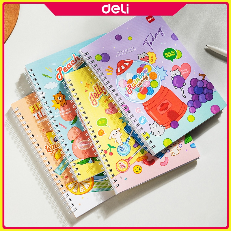 Deli A5 Spiral Notebooks Aesthetic Notebook Student Writing Note Book ...