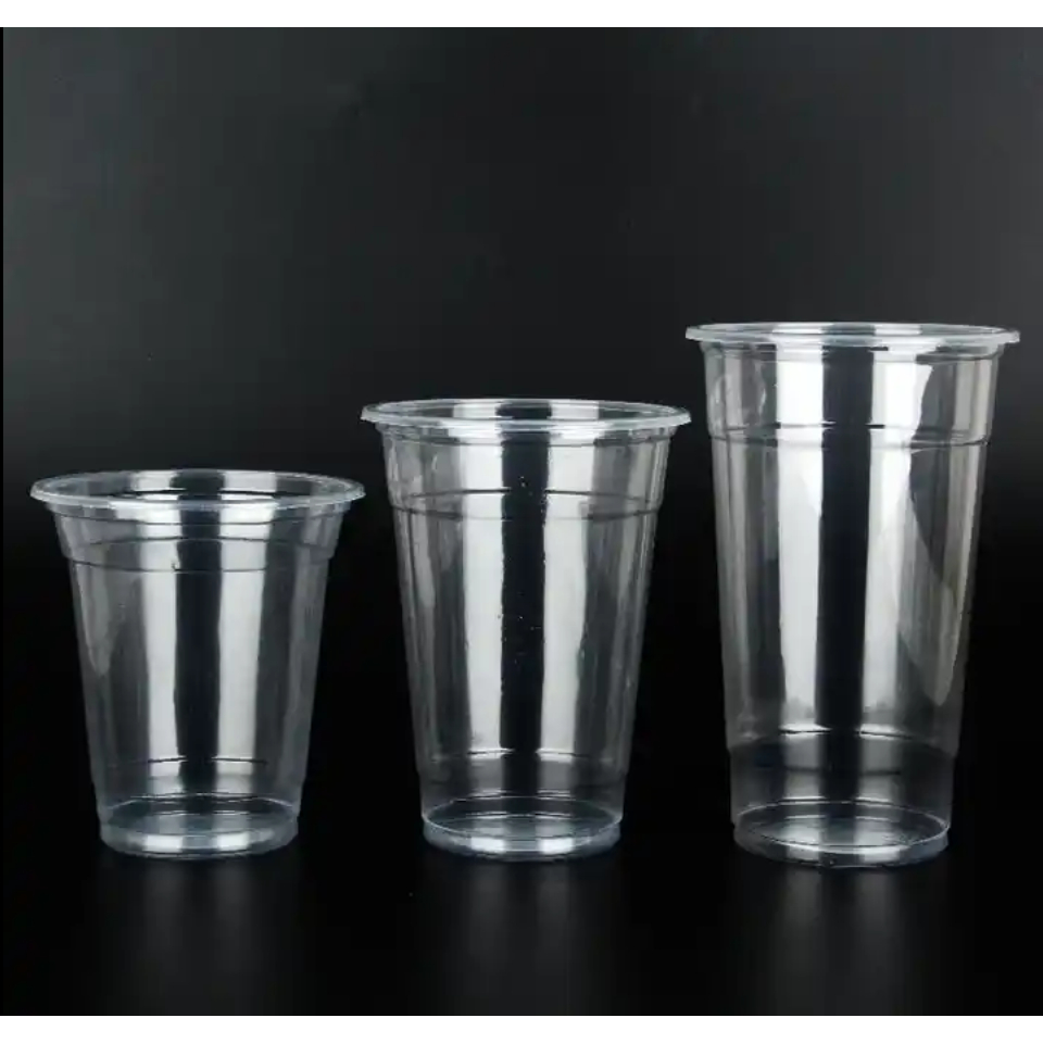100pcs Plastic Y-cups/ Milk Tea Cups 95mm with Lids and Straw ...