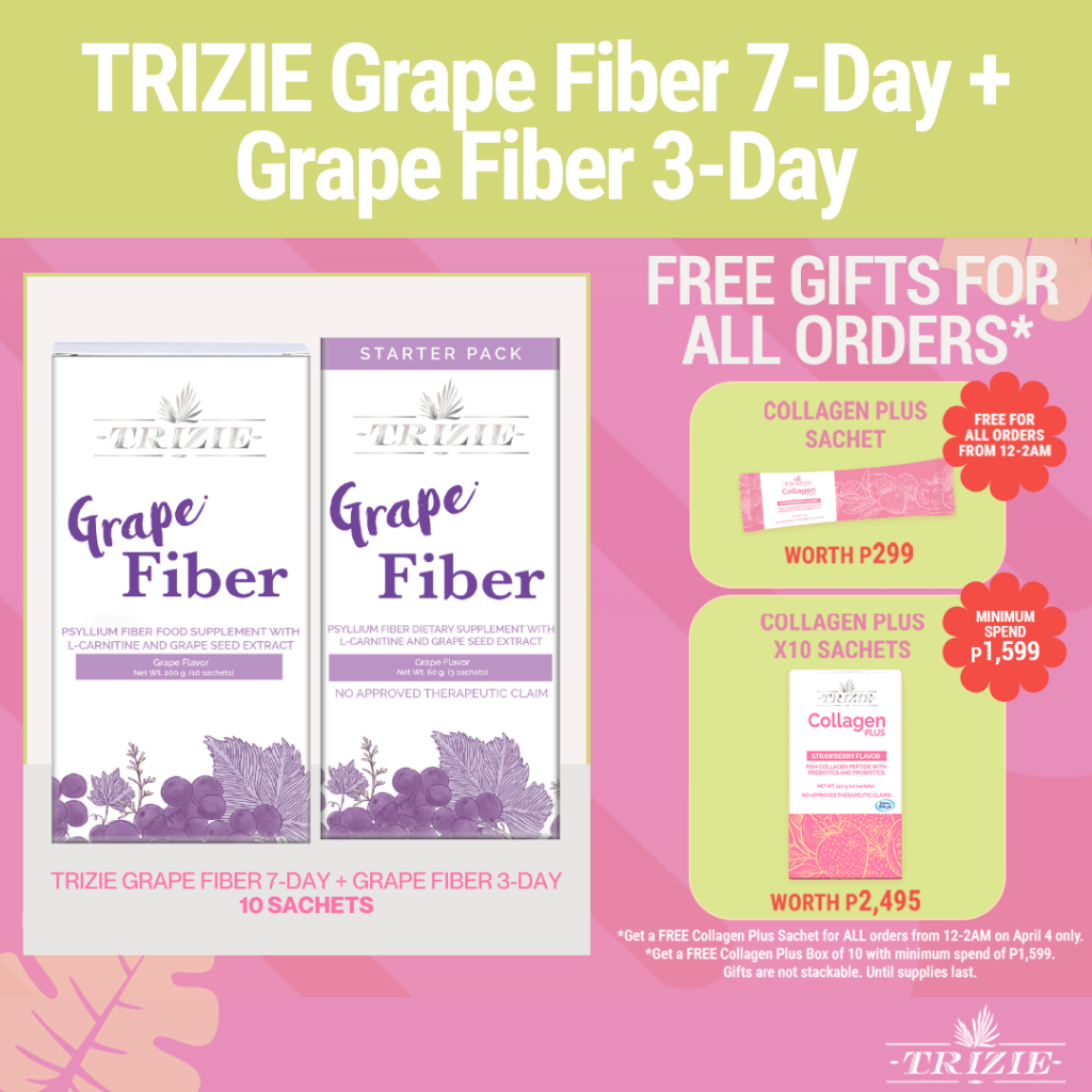 TRIZIE Grape Fiber 7-day + Grape Fiber 3-day | Shopee Philippines