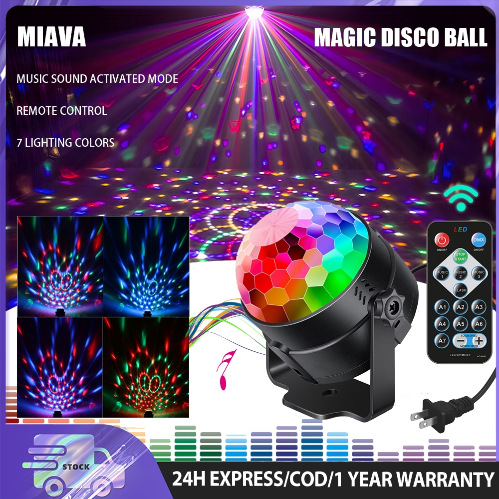 【PH READY STOCK】LED Party Lights RGB Disco Ball 7 Modes DJ Lighting ...