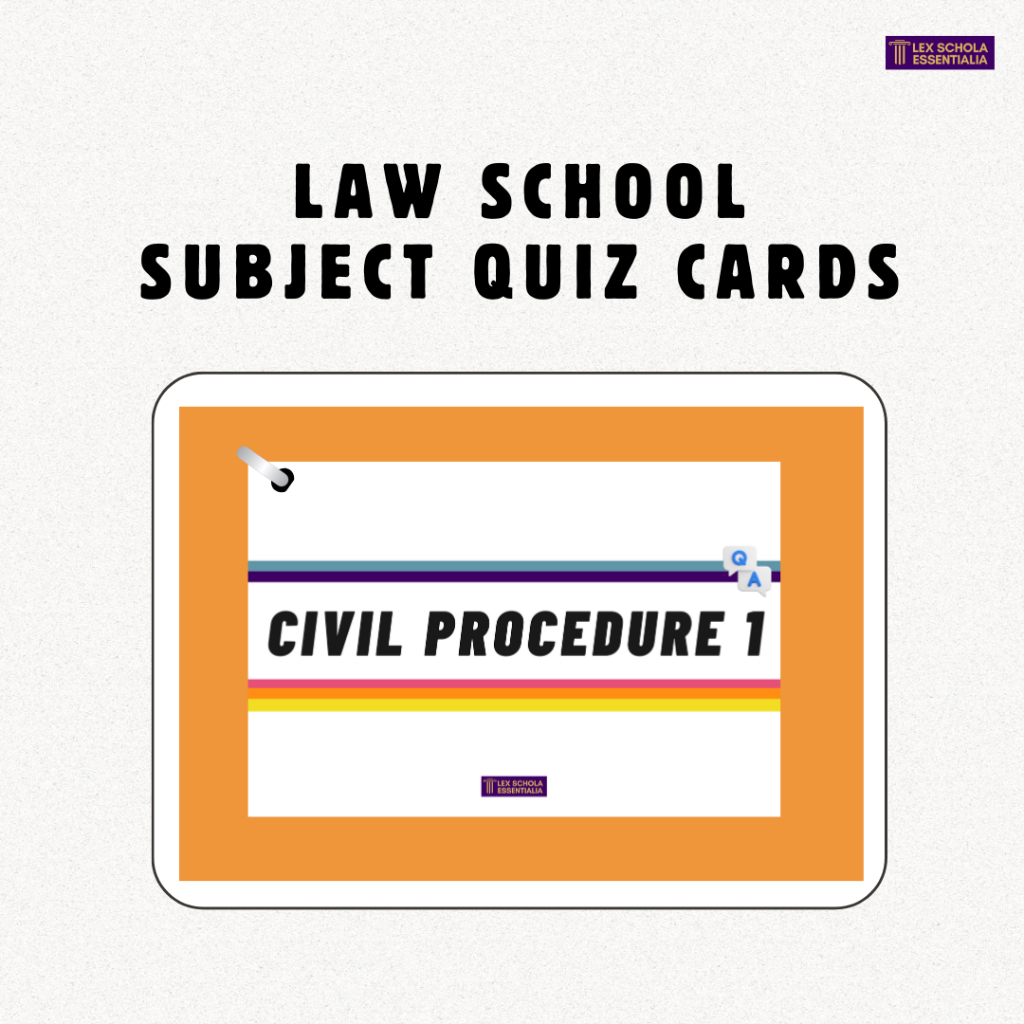 Civil Procedure 1 Law School Subject Quiz Cards | Shopee Philippines
