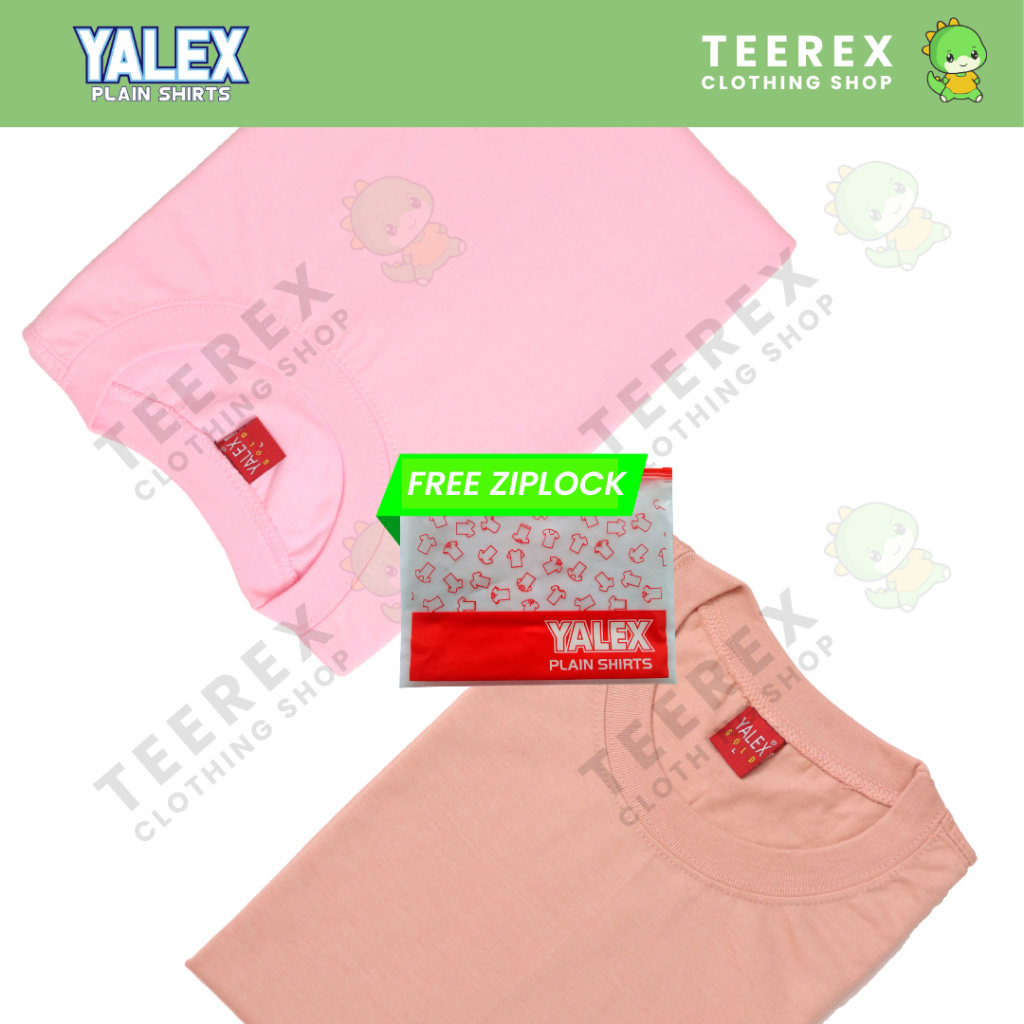 YALEX PLAIN SHIRT (RED LABEL) SHADES OF BLUE (PINK AND PEACH) | Shopee ...