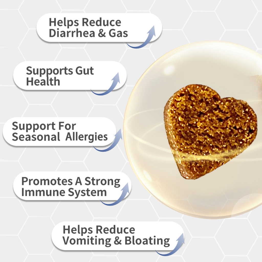 Popoo Probiotic Bites for Dogs Gut Health Dog Chews for Digestive Care ...