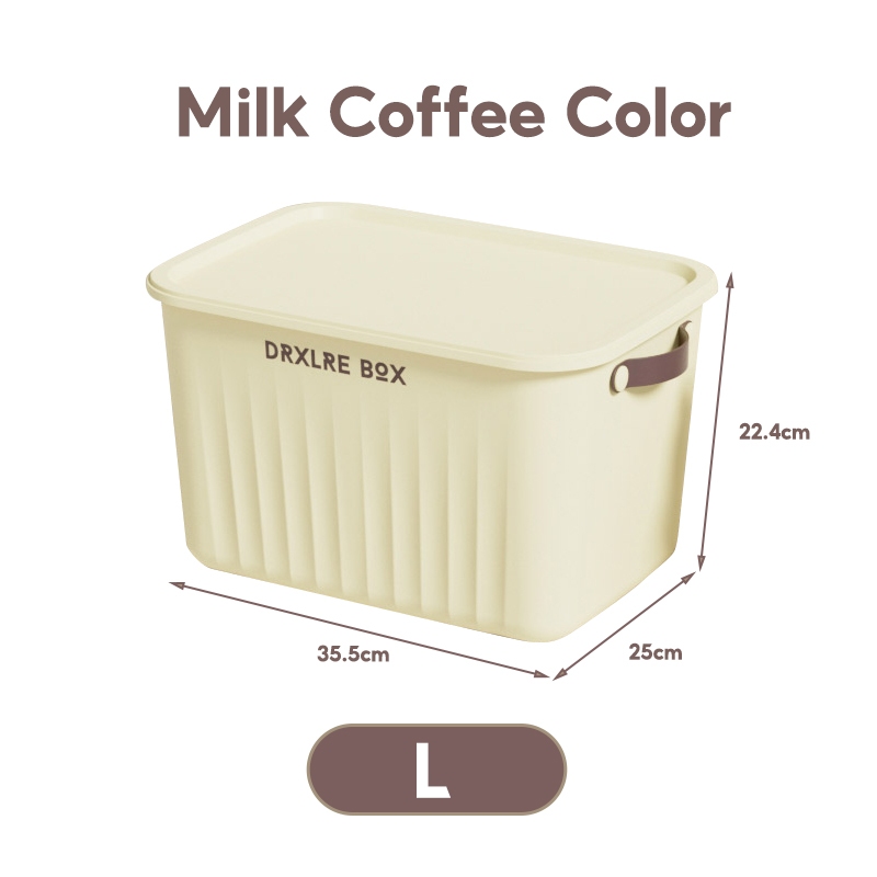 BINCOO Storage Box Plastic Container Basket with Cover for Tidy Desktop ...