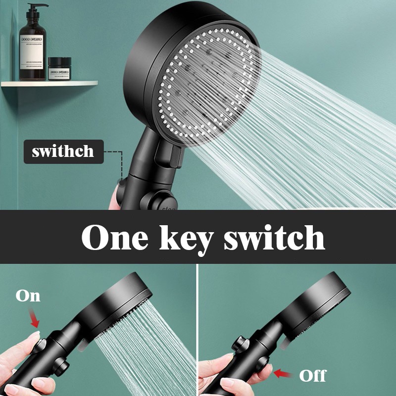 3 in 1 Shower Head Set 5-speed Booster Shower with Hose Portable ...