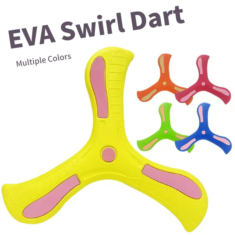 Children's V-shaped boomerang throwing target rotator three leaf ...