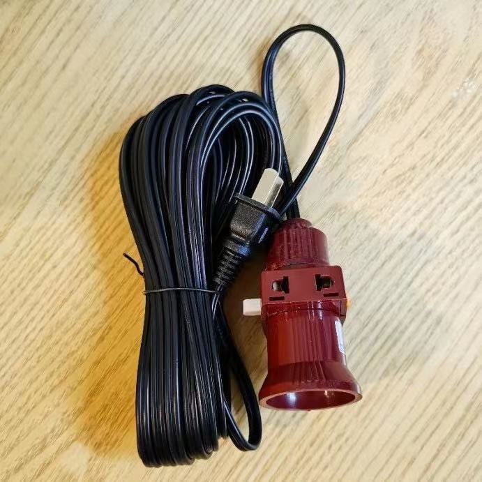 5M electrical bulb socket without clip and electrical cord wire ...