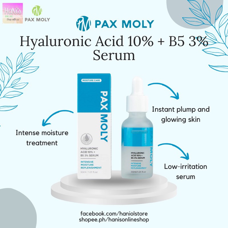 Pax Moly Hyaluronic Acid 10% + B5 3% serum - Korea | Shopee Philippines