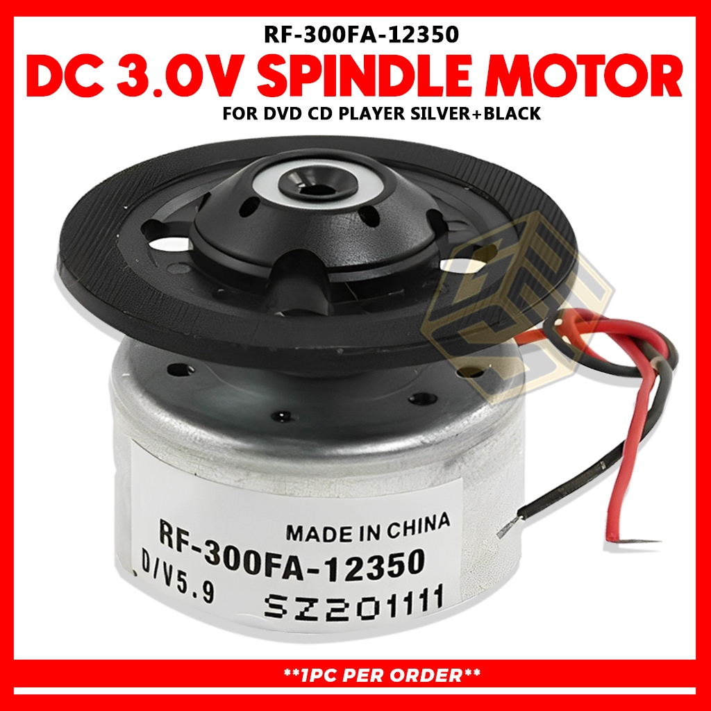 RF-300FA-12350 DC 3.0V Spindle Motor for DVD CD Player Silver+Black ...