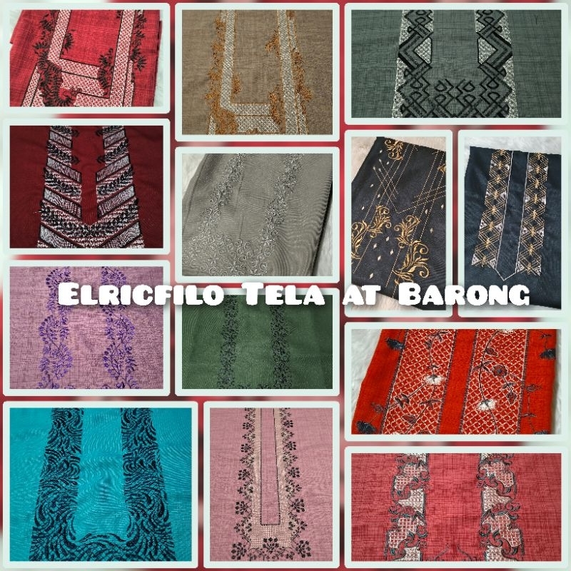 Tela Barong: Fabric with Burda/embroidery Batch1 SALE! | Shopee Philippines