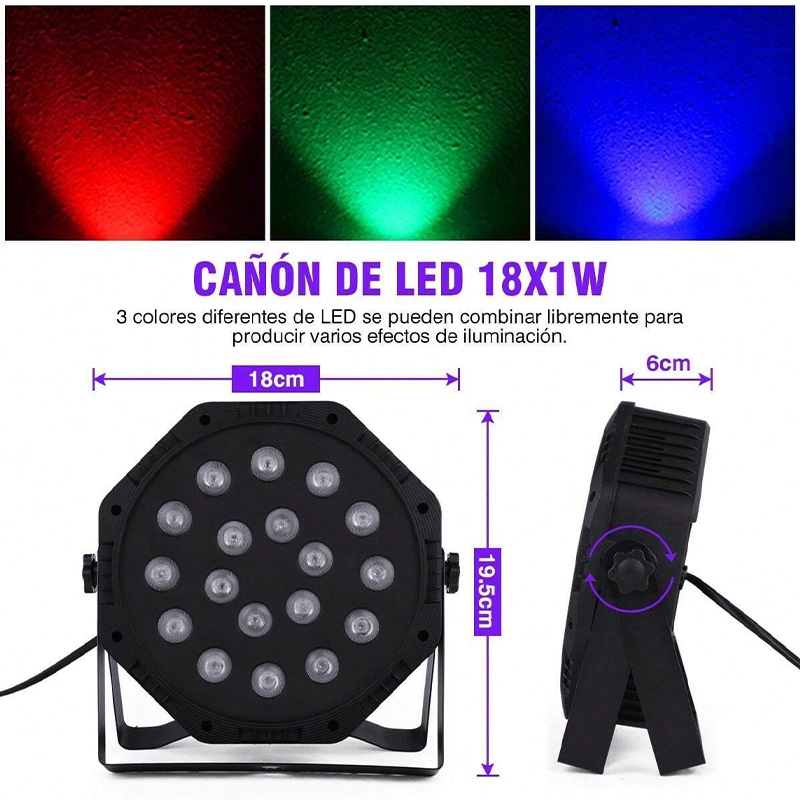 6/18/36/54 LED Par Light DMX512 Disco Light Stage Lighting Party Light ...