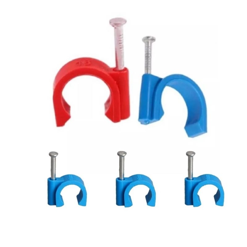 PVC Clamp ORange and Blue 1/2 and 3/4 and 1(25 pcs/50pcs/100pcs ...