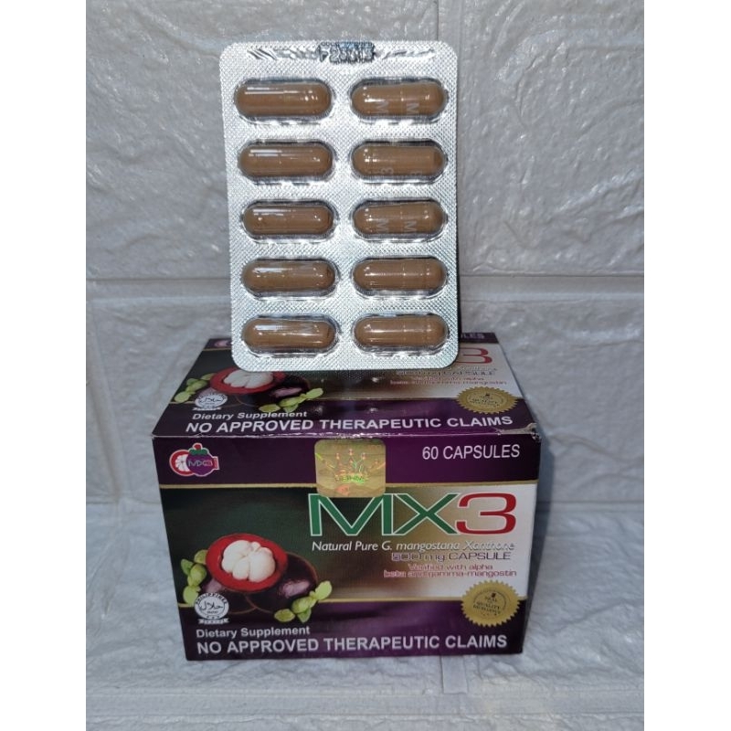 MX3 natural pure G. mangostana xanthone 500g mg capsule (10capsules) | Shopee Philippines
