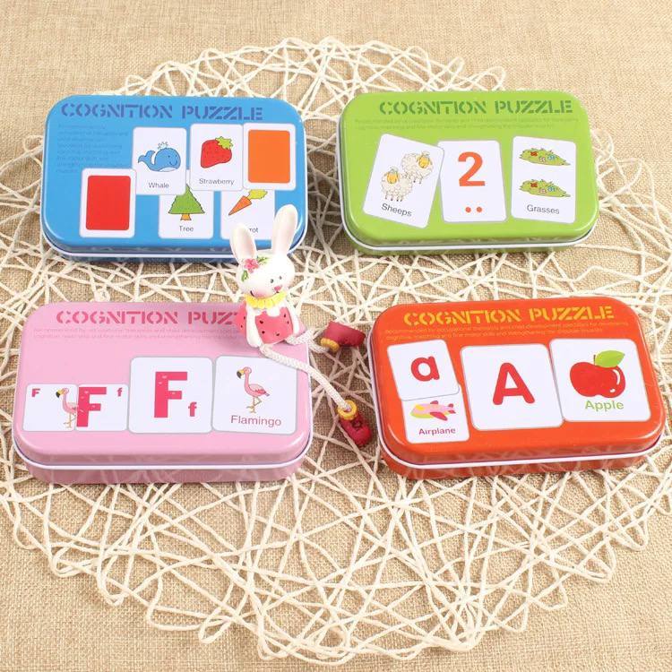 Cognition Puzzle Flashcard Game play Toy Set Double Sided Matching ...