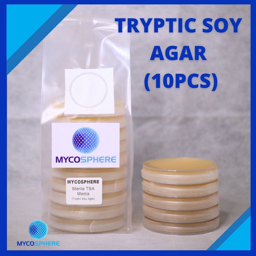 Tryptic Soy Agar Sterile Media Petri Dish - 10pc Standard Tryptic Soy ...