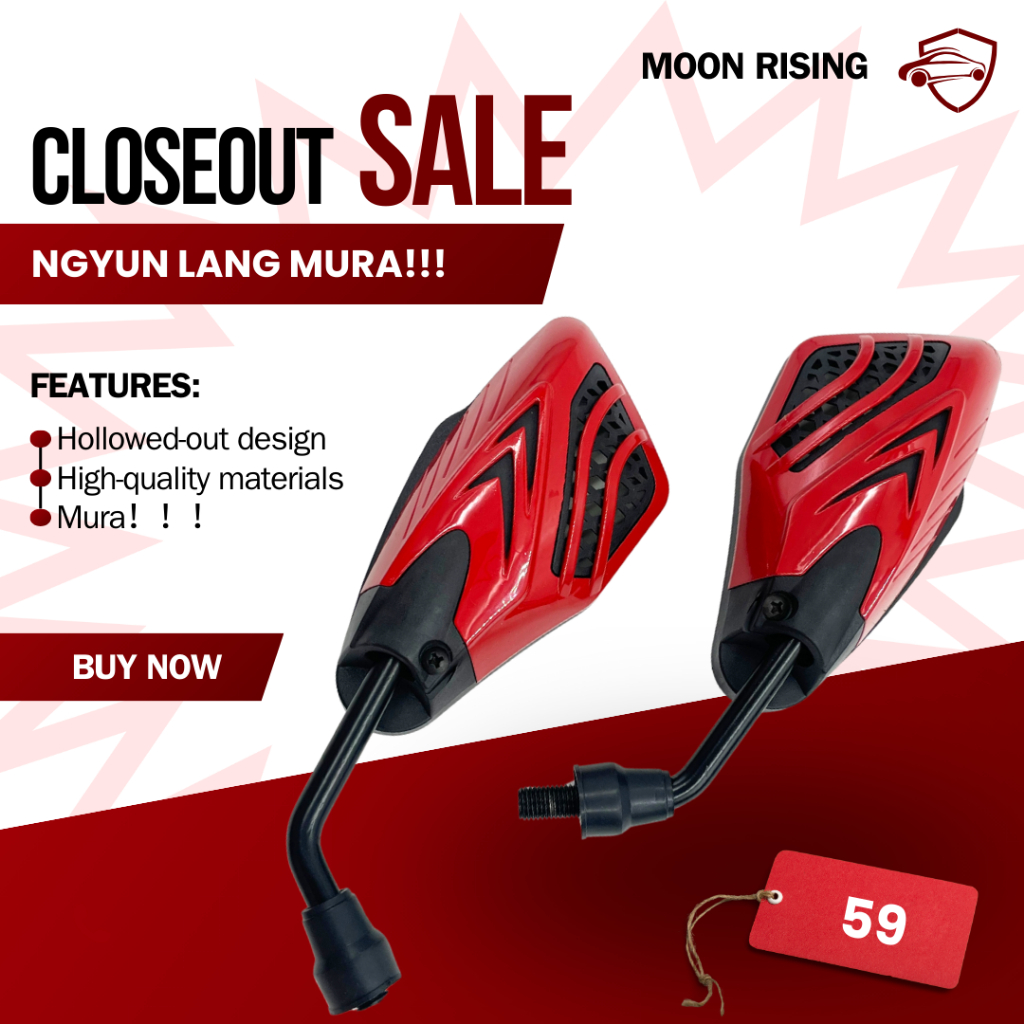 MOTRCYCLE PARTS AND ACCESSORIES SHORT STEM UNIVERSAL SIDE MIRROR FOR ...