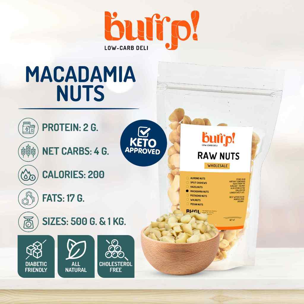 Wholesale Raw Macadamia Nuts 500g 1kgs | BURRP Low-carb Keto Protein ...