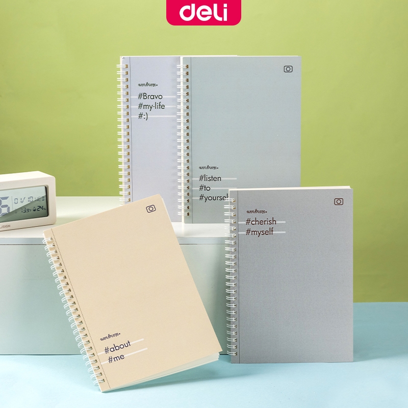 Deli A5 Spiral Notebook 60 Sheets Diary Memo Classroom Student School ...