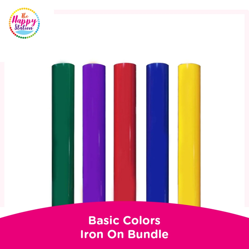 THE HAPPY STATION | Basic Colors Iron On Vinyl Bundle | Shopee Philippines