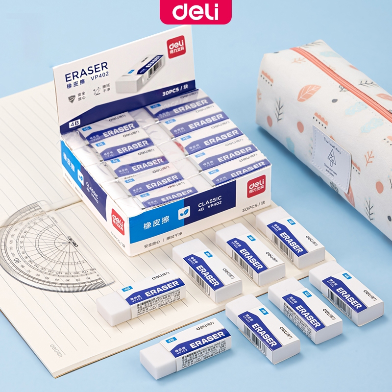 Deli Eraser 4B White Plastic Eraser Art Student Pencil Eraser ...