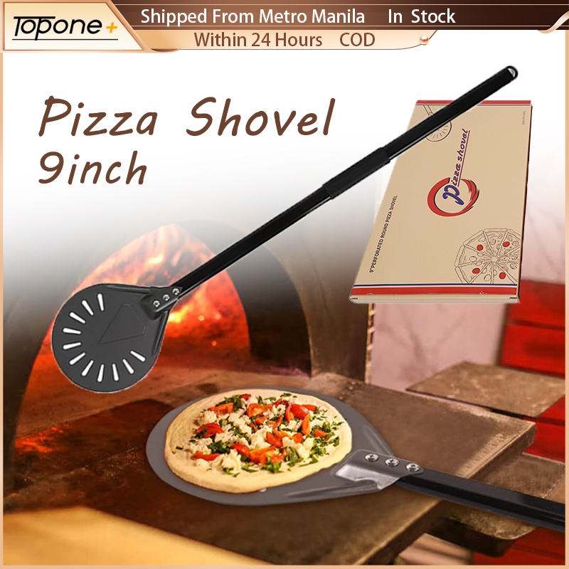 9 inch Long Pizza Turning Peel Adjustable Turning Shovel Spatula Metal ...