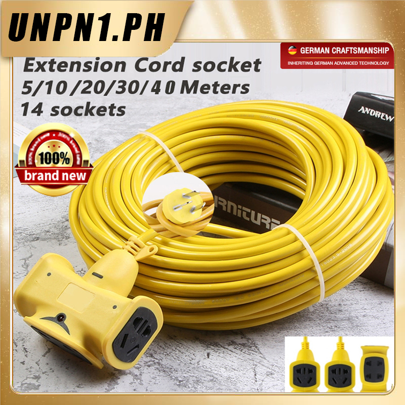 5m/10m/20m/30m/40m Extension Cord Socket long Plug-in Strip Electric ...
