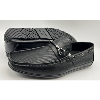 ShoeBest Black Formal Leather Shoes Top Sider for Men " Oden " W8837 ...