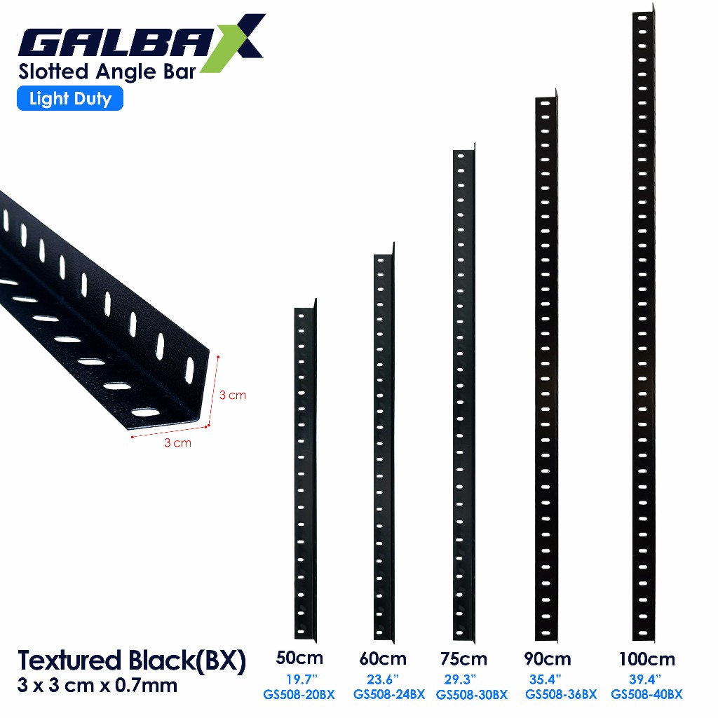 GBX STEEL ANGLE POST 30x30x 0.7mm (for use with GalbaX Shelf ALL METAL ...