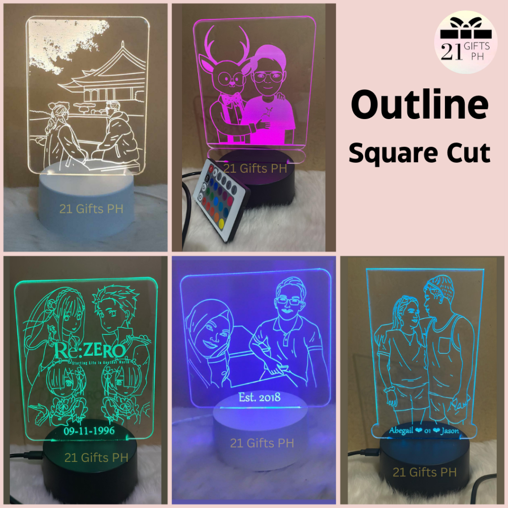 Couple/Family/Friends/Pets Personalized Acrylic LED Lamps for gifts ...