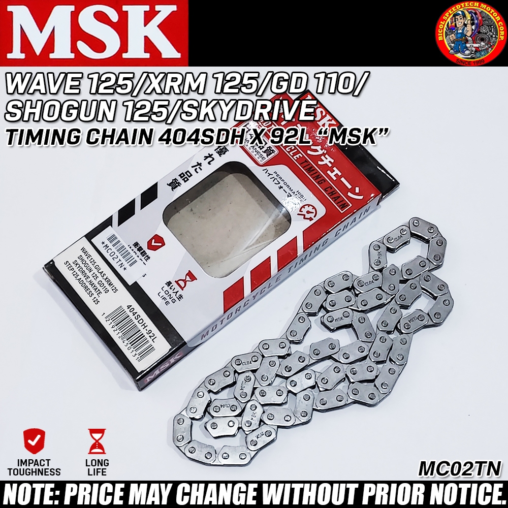 WAVE 125/XRM 125/GD 110/SHOGUN 125/SKYDRIVE TIMING CHAIN 404SDH X 92L ...
