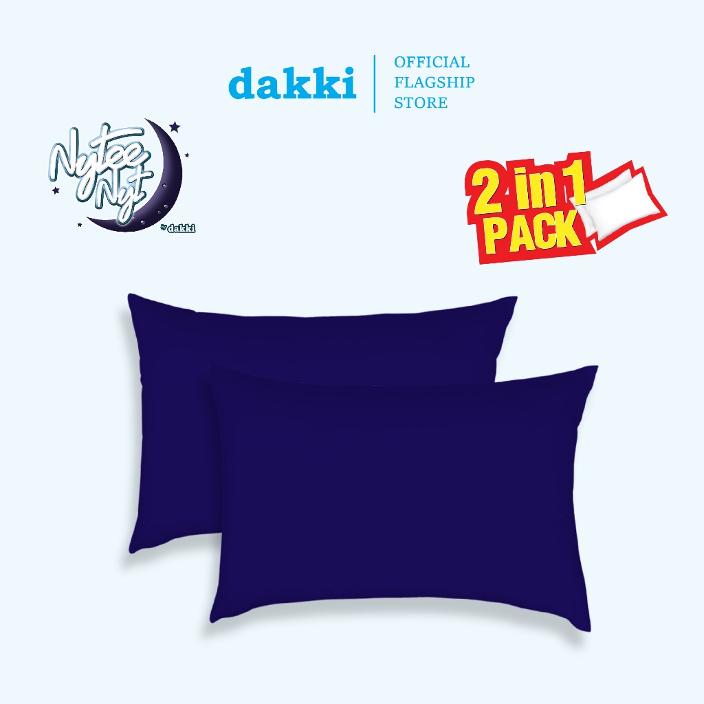 Dakki 2 in 1 Nytee nyt Navy Blue 18"x28" Regular Pillow | Shopee Philippines