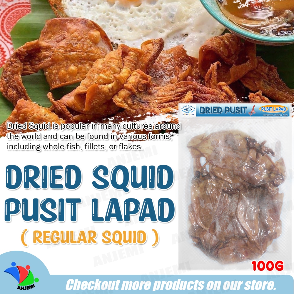Dried Squid PUSIT LAPAD Regular Pusit ( 100g/200g ) Sun Dried Fish ...