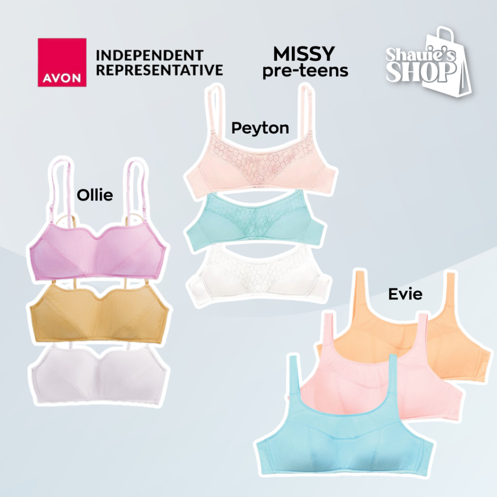 AVON Missy 3-pc Beginner's Bra Set (for 8-12 yrs. old) | Shopee Philippines