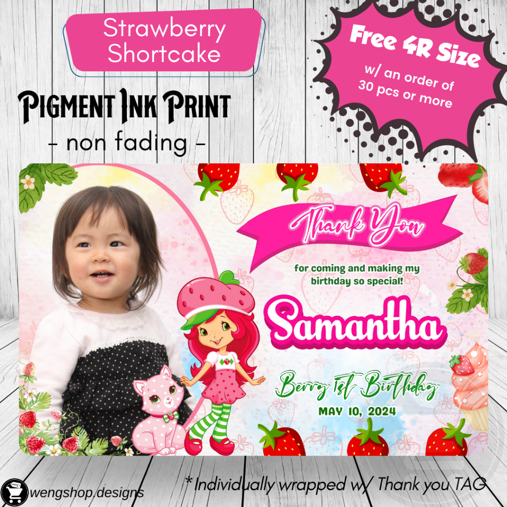 Strawberry Shortcake Ref Magnet Souvenir ATM Size (Min 20pcs) | Shopee Philippines