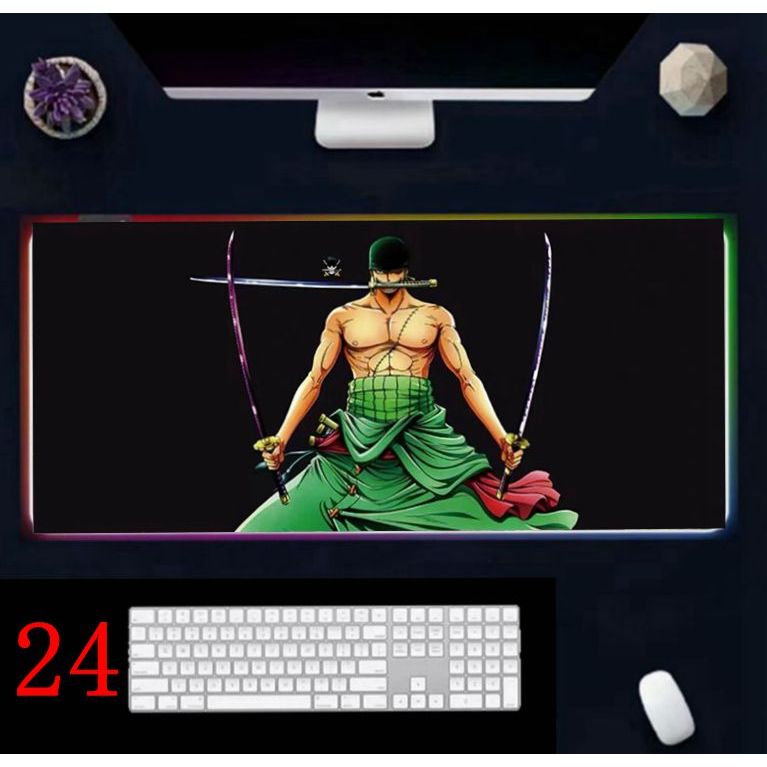 【XMT】RGB Colorful LED Lighting Gaming Mouse Pad Keypad Mat For PC ...